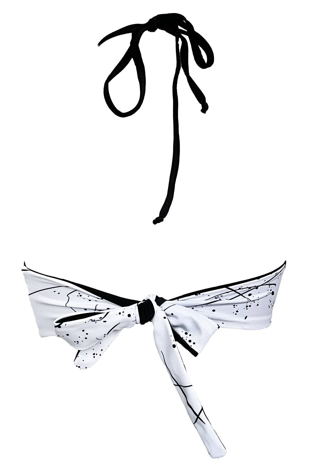 Gone Tanning Reversible Bikini Top - Black + Abstracat – Kriss Soonik