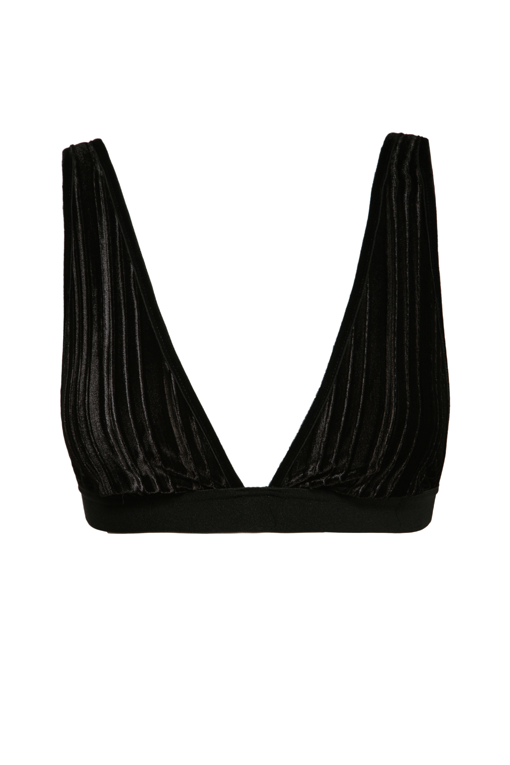 Alison Pleated Velvet Bra - Black – Kriss Soonik